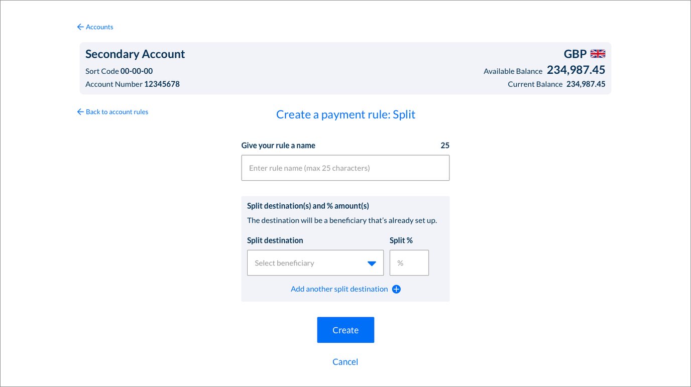 Split and Conditional Split Rules Setup